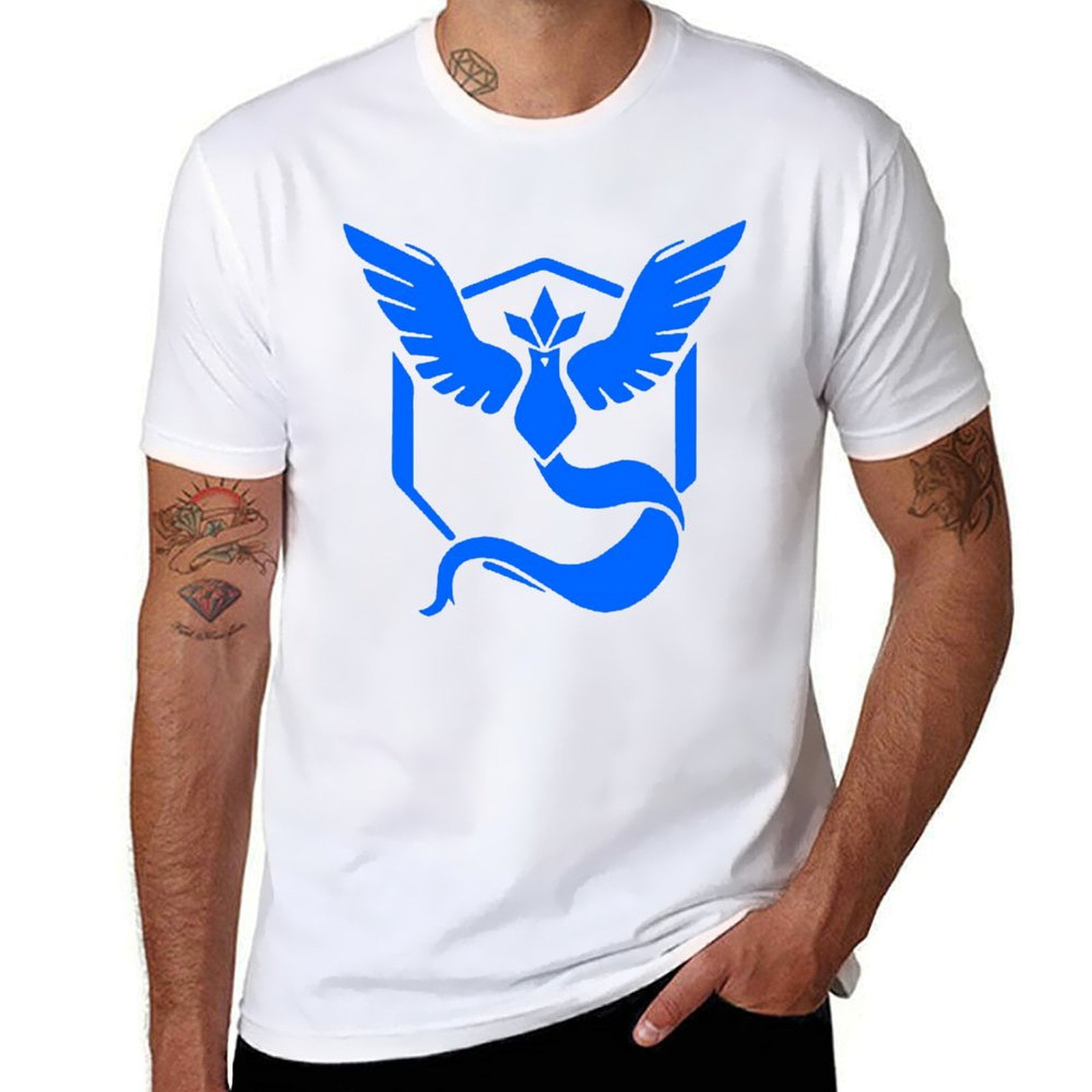Blue Team Wisdom T-Shirt, Frost Feather Design Tee, Strategy Gamer ...