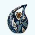 Blue Teardrop Cremation Urn for Human Ashes Adult 200 Cubic Inches ...