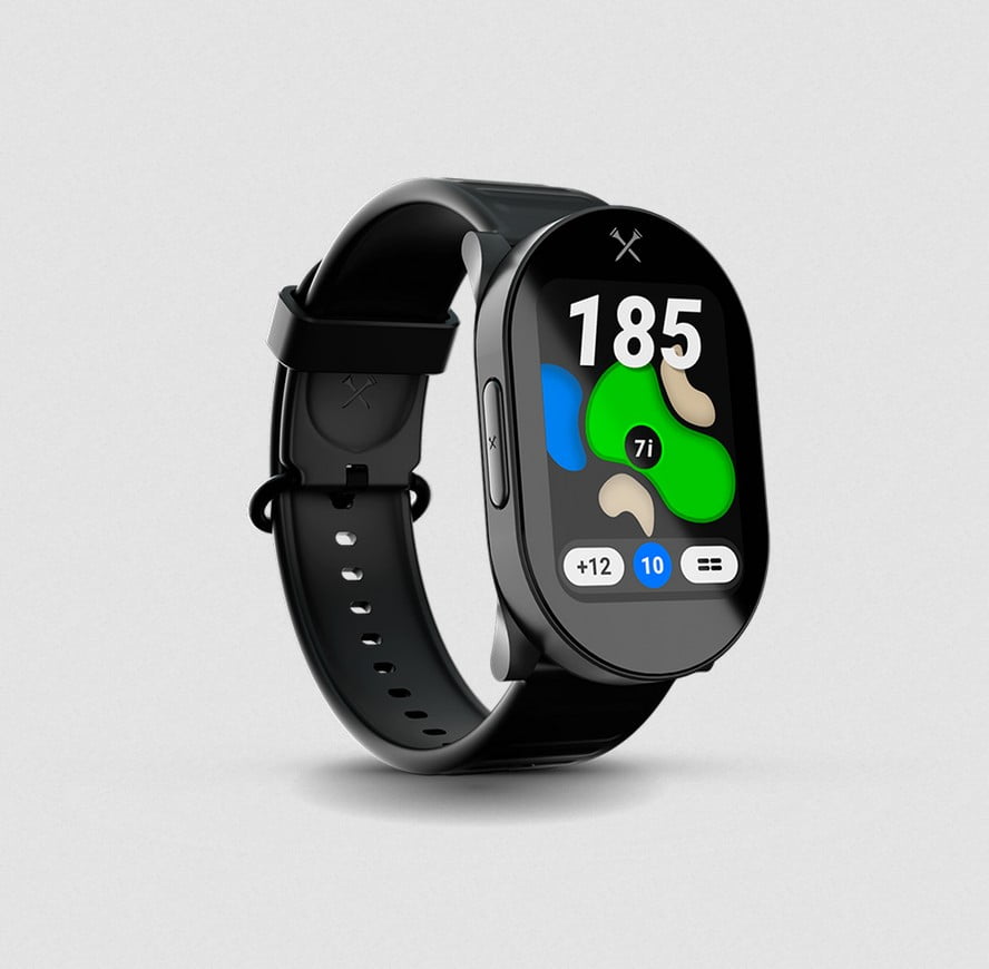 Blue Tees Playmaker + GPS Golf Watch 42,000 Pre-Loaded Courses Black ...