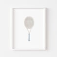Blue Tennis Racket Print Vintage Sports Nursery Decor Unframed Paper ...