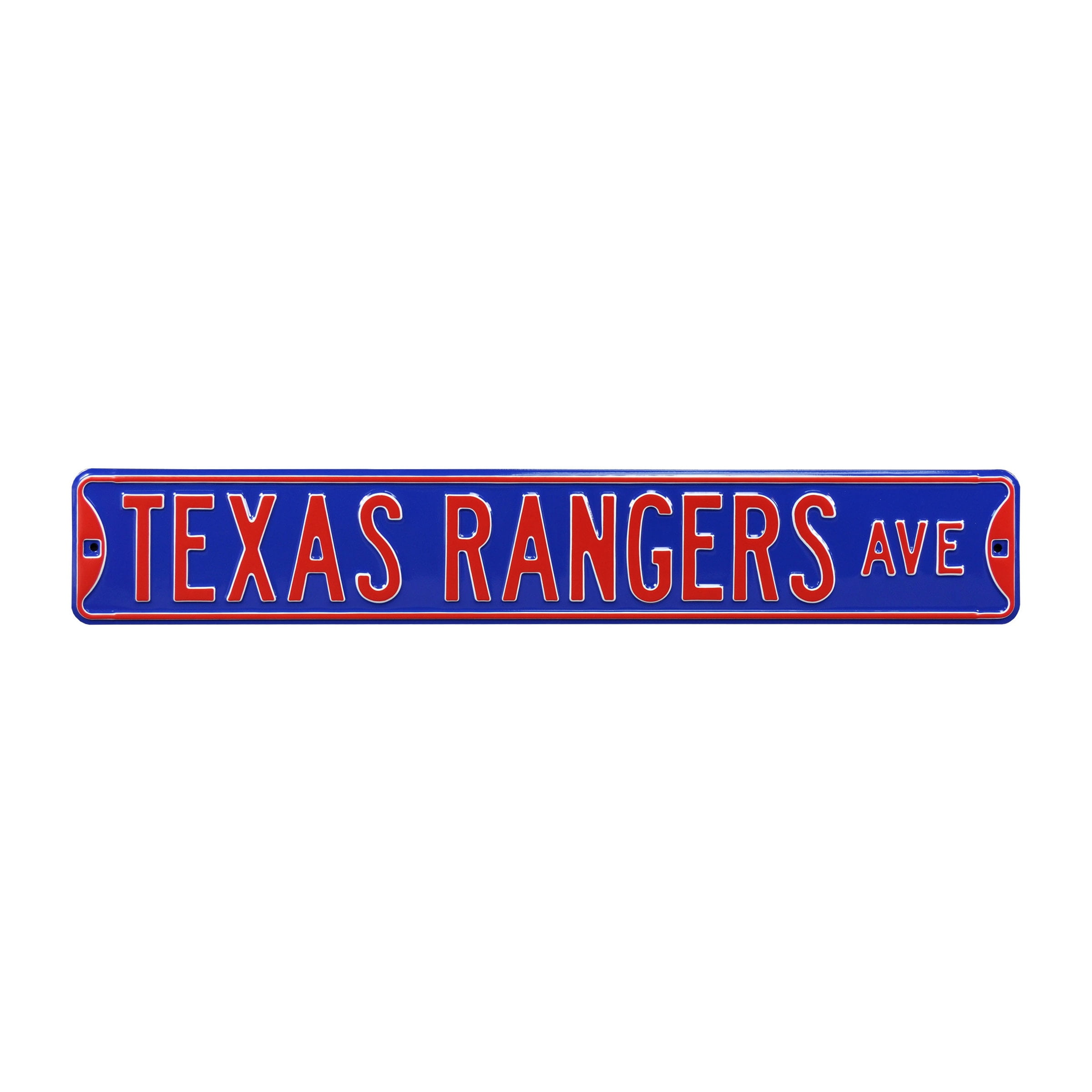 Blue Texas Rangers 6" x 36" Steel Ave Sign Wall Art - Walmart.com
