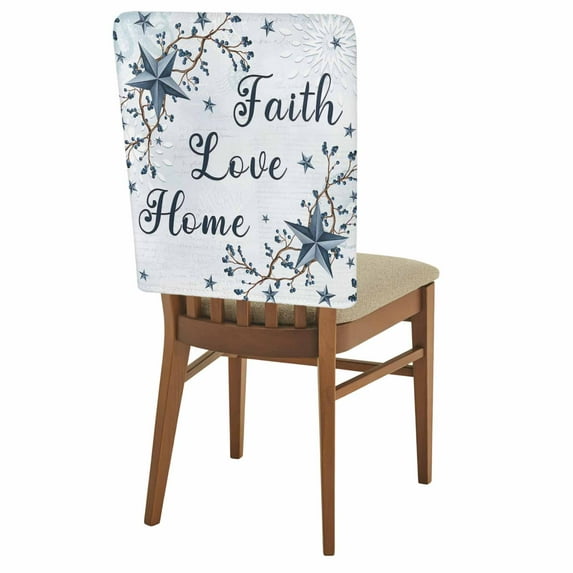 Blue Texas Star Chair Back Covers Set of 4, Vintage Berry Faith Love ...