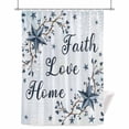 Blue Texas Star Shower Curtains for Bathroom, Vintage Berry Faith Love ...