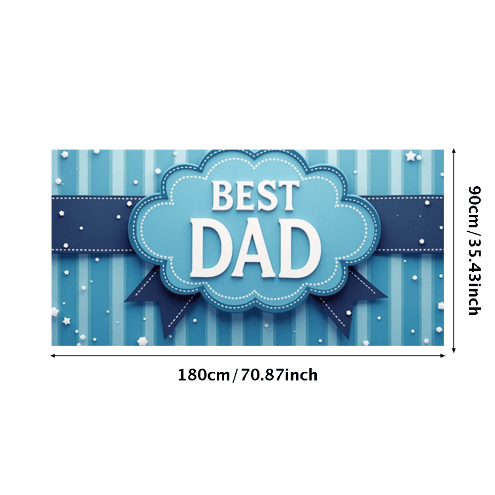 Blue Theme Best Dad Banner Decorative Design Father's Day Decoration ...