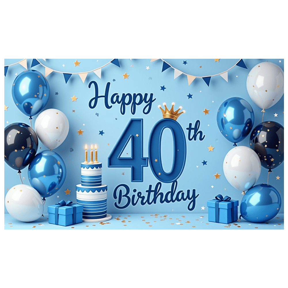 Blue Theme Birthday Banner Birthday Party Decoration Balloon Decoration ...