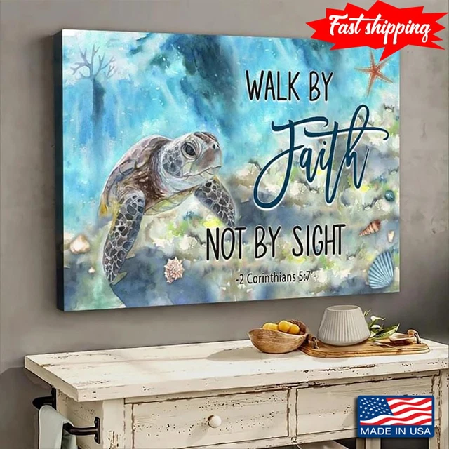 Blue Theme Sea Turtle Underwater Walk By Faith Not By Sight 2 ...