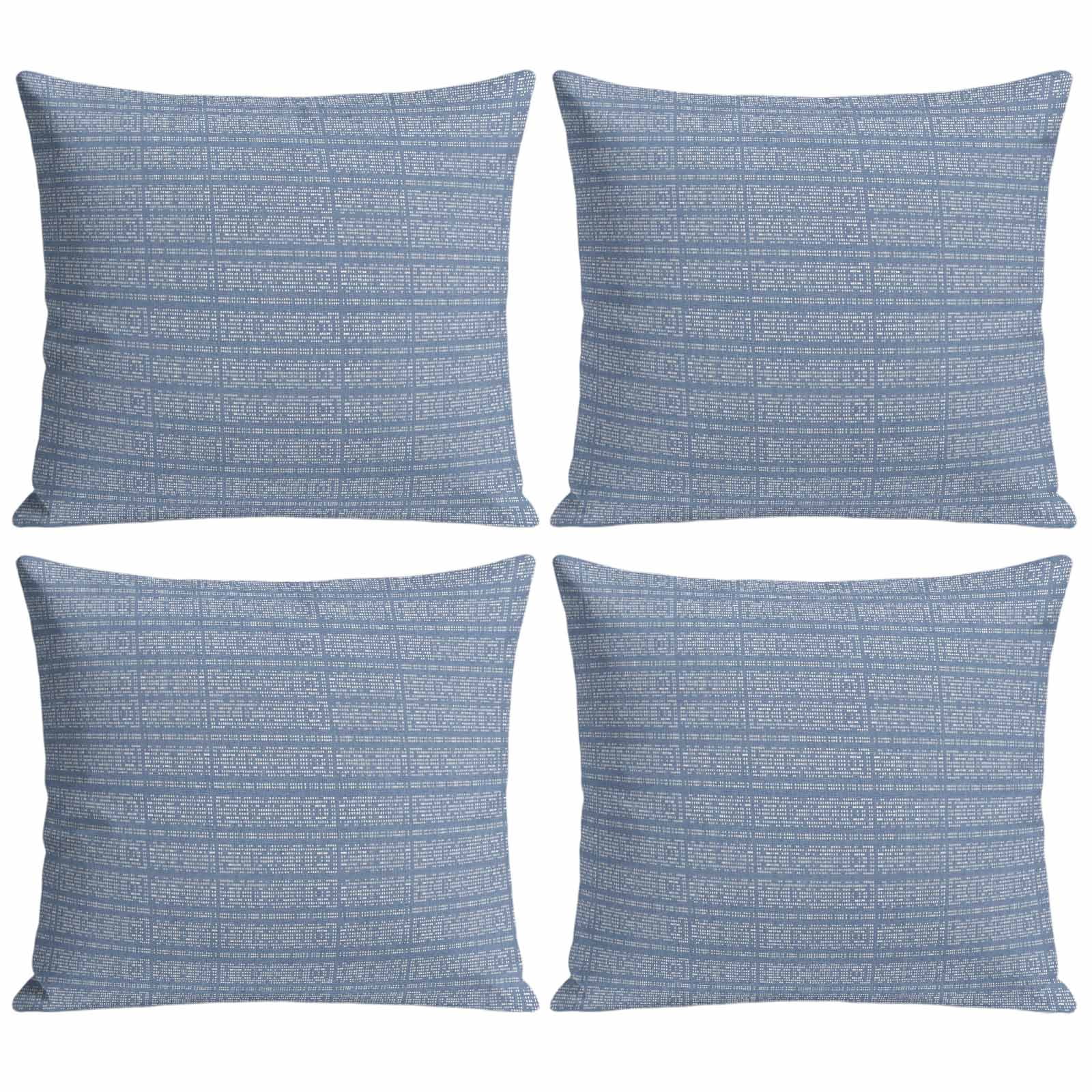 Blue Throw Pillow Covers 16 x 16 Inch Pillow Covers Set of 4 Decorative ...