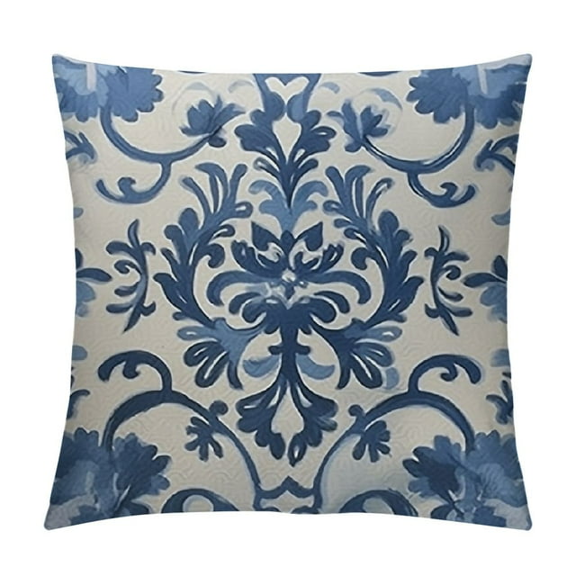 Blue Throw Pillow Covers - Blue Pillow Covers Decorative Blue and White ...