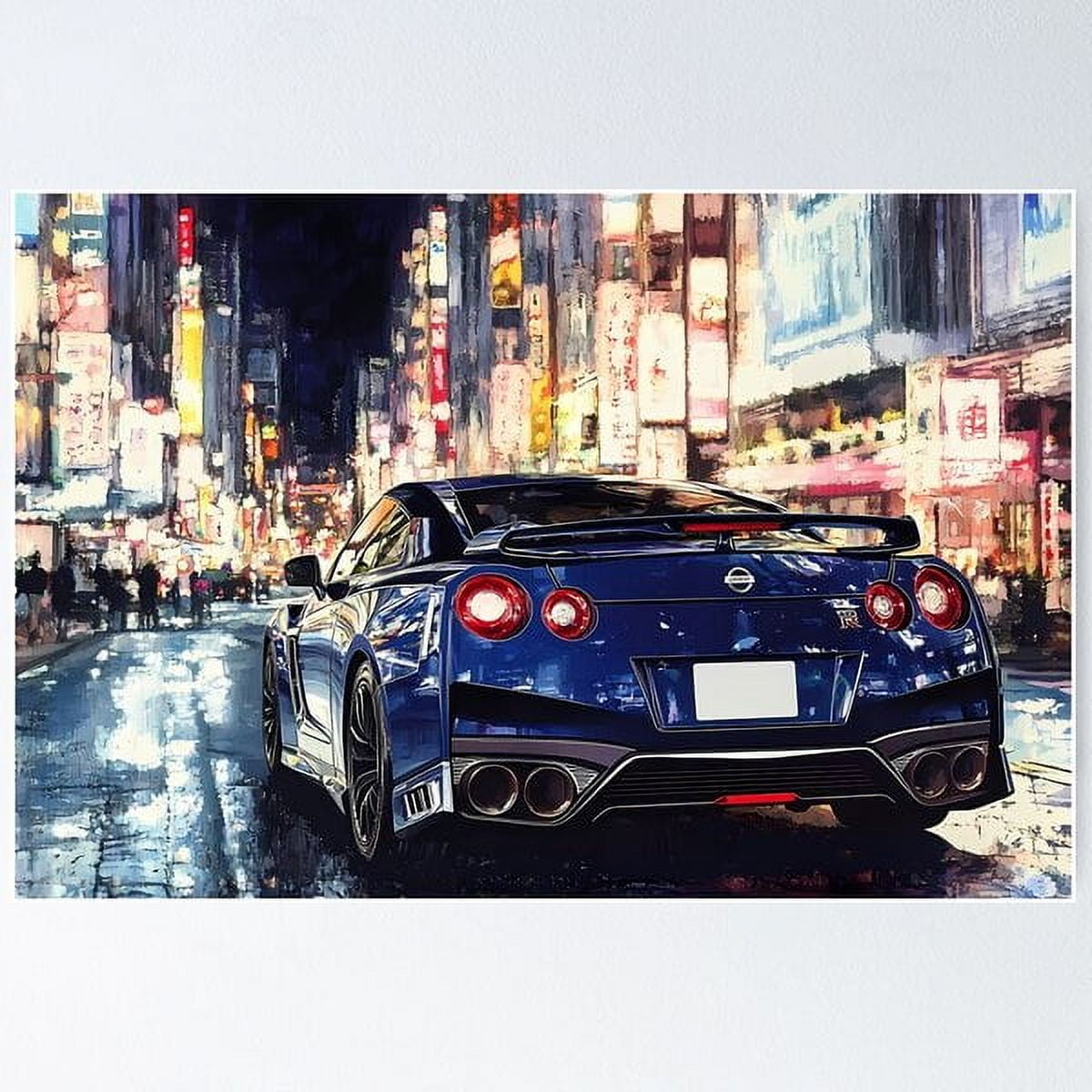 Blue Thunder – Nissan Gt-R V-Spec R35 Pop Art Vii Poster Wall Art ...