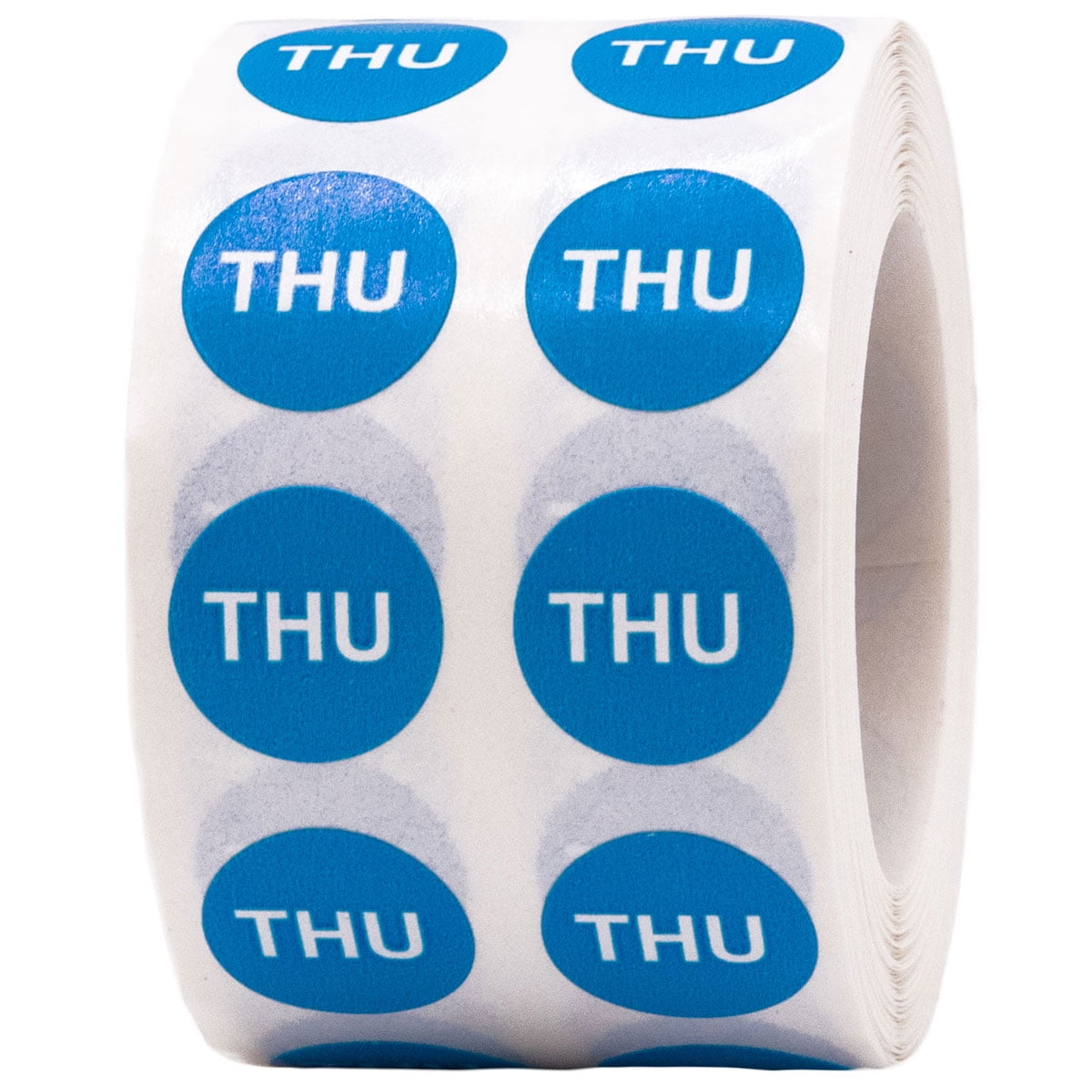 Blue Thursday Days of the Week Stickers | 0.5" Inch Round | 1000 Pack ...