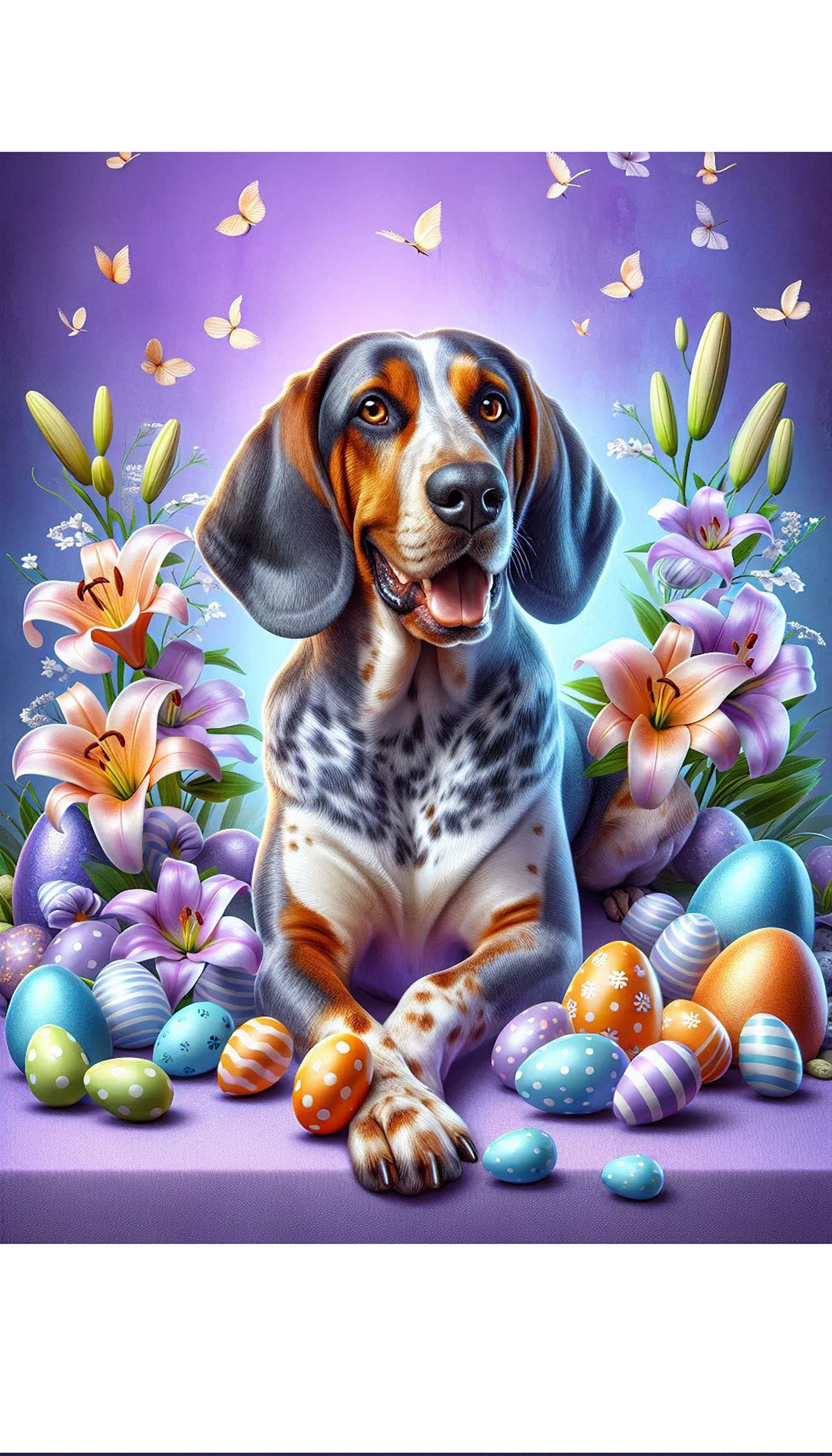 Blue Tick Coonhound - Best of Breed DCR Easter Holiday Outdoor House ...