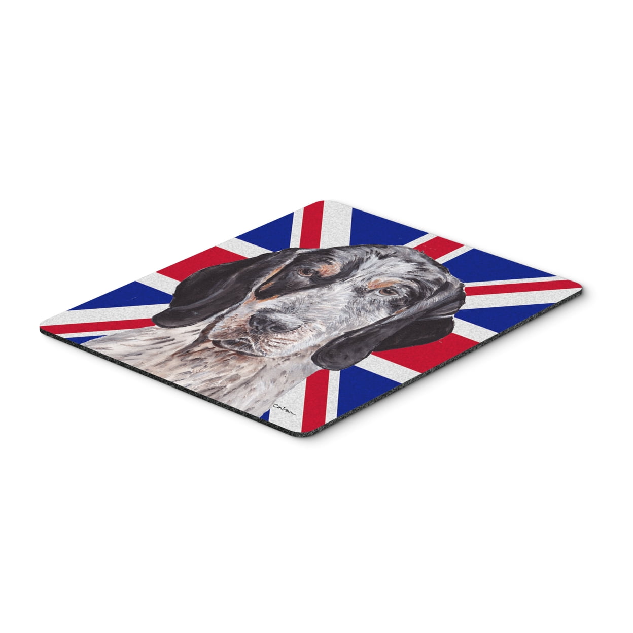 "Blue Tick Coonhound with English Union Jack British Flag Mouse Pad Hot ...