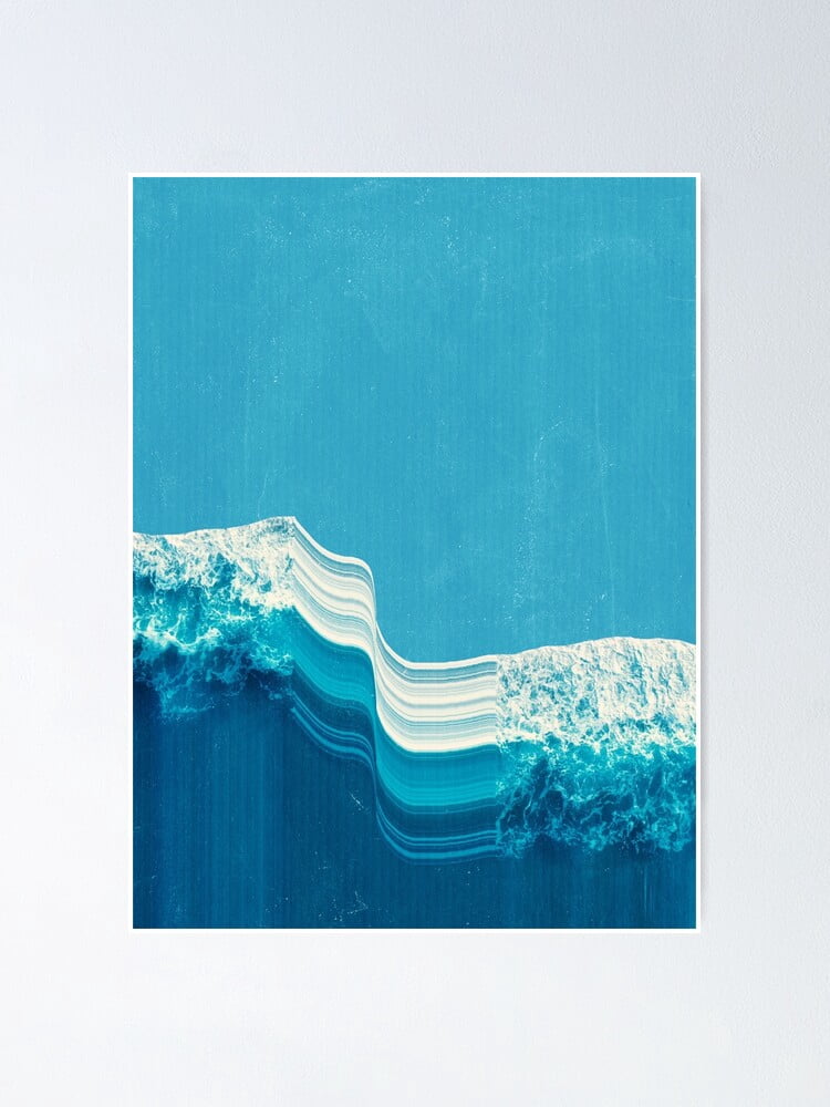 Blue Tide Canvas Poster Decor Landscape Office Room Decor Gift ...