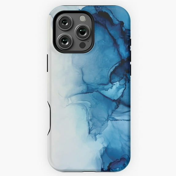 Blue Tides Alcohol Ink Ocean Painting Phone Case Compatible iPhone 17 ...
