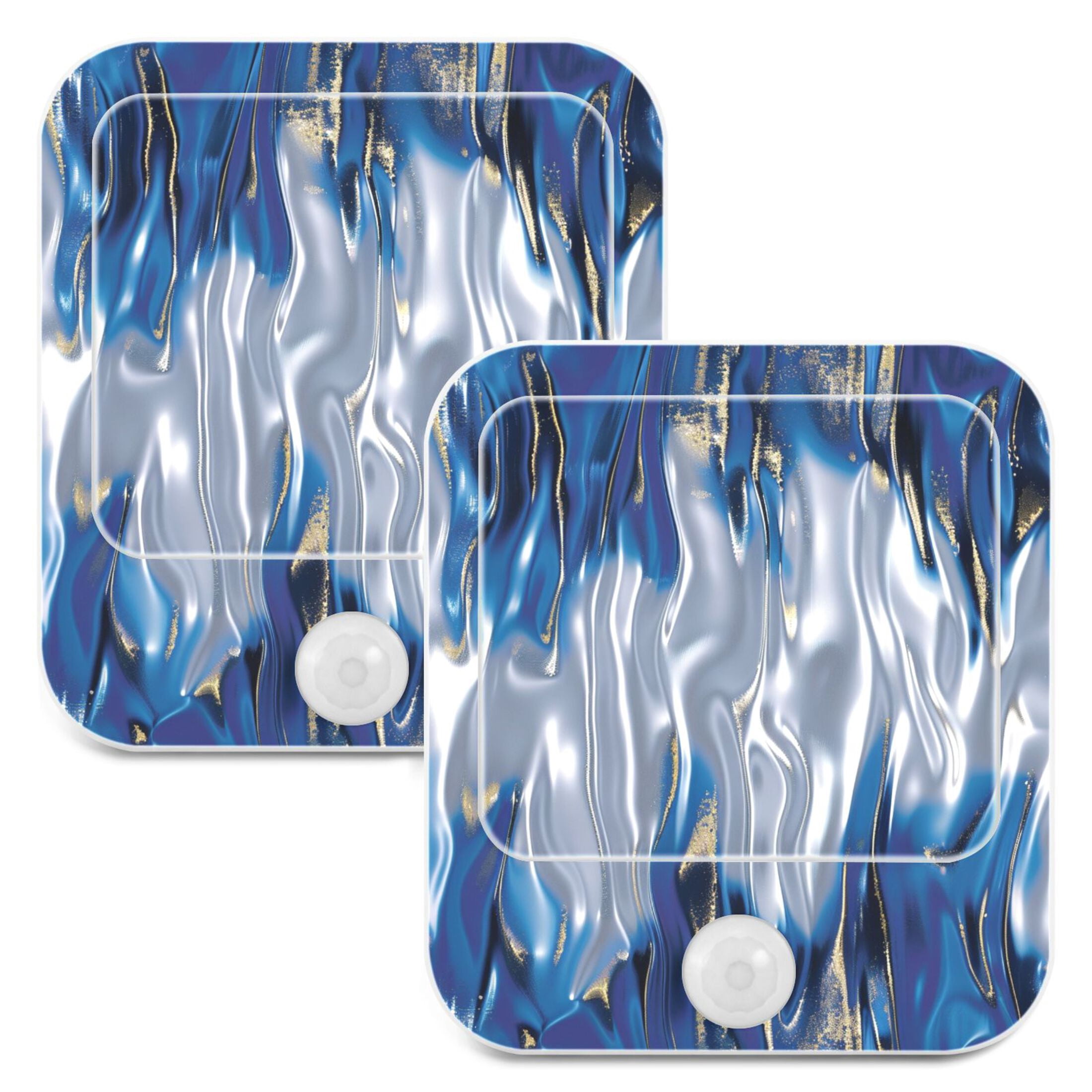 Blue Tie Dye 2 Pack LED Motion Sensor Night Light Plug into Wall Auto ...