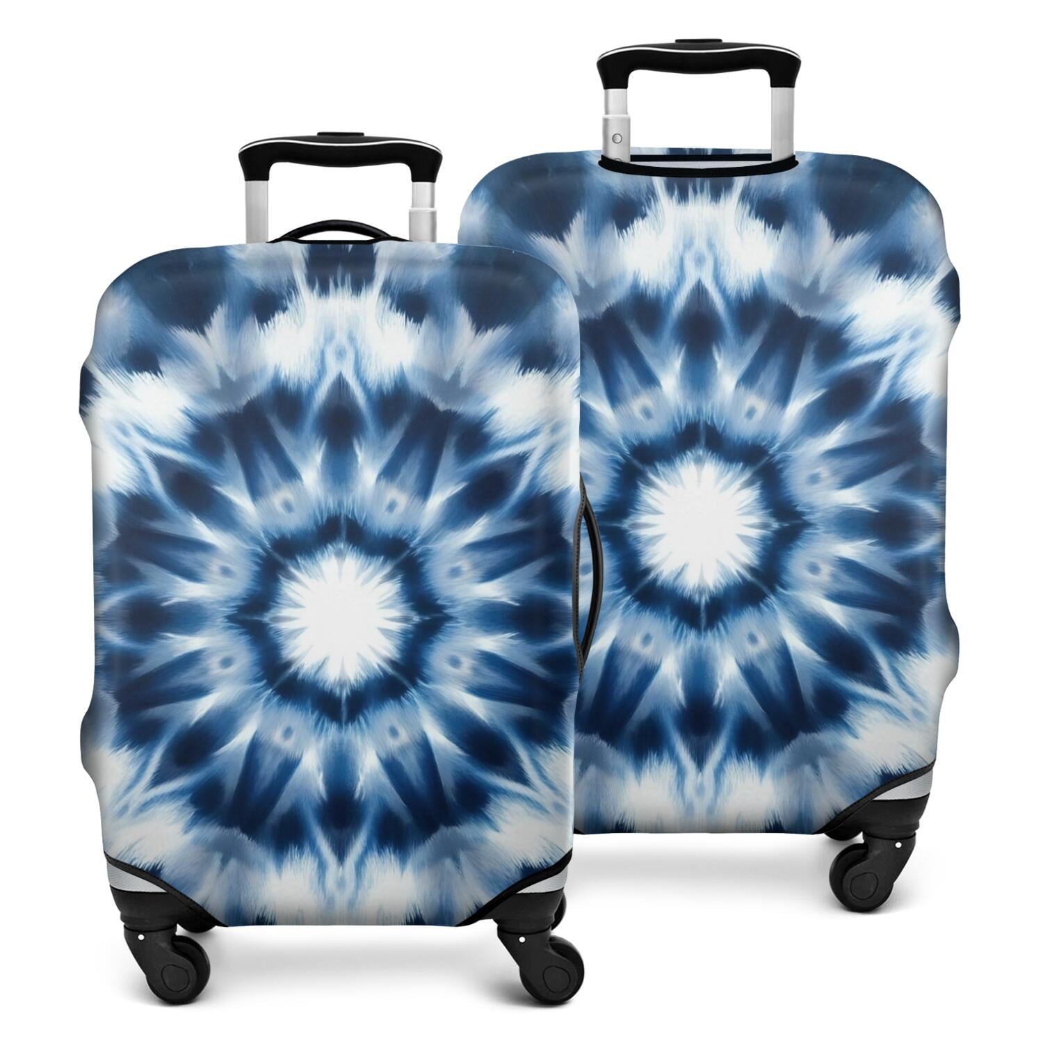 Blue Tie Dye Mandala Pattern Luggage Cover Fashion Suitcase Cover ...