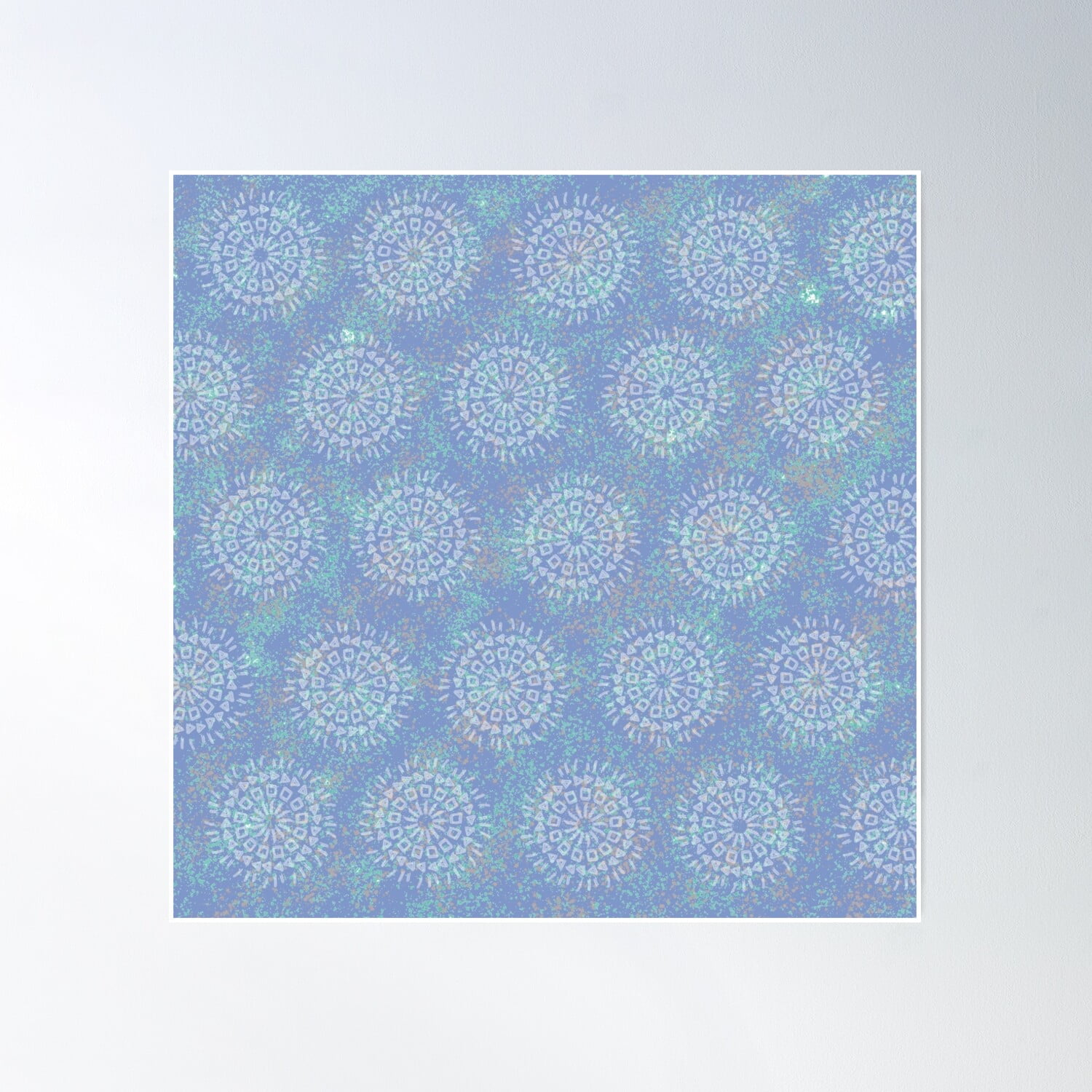 Blue Tie Dye Poster Wall Art, Modern Wall Decor, 24x24 UNFRAMED ...