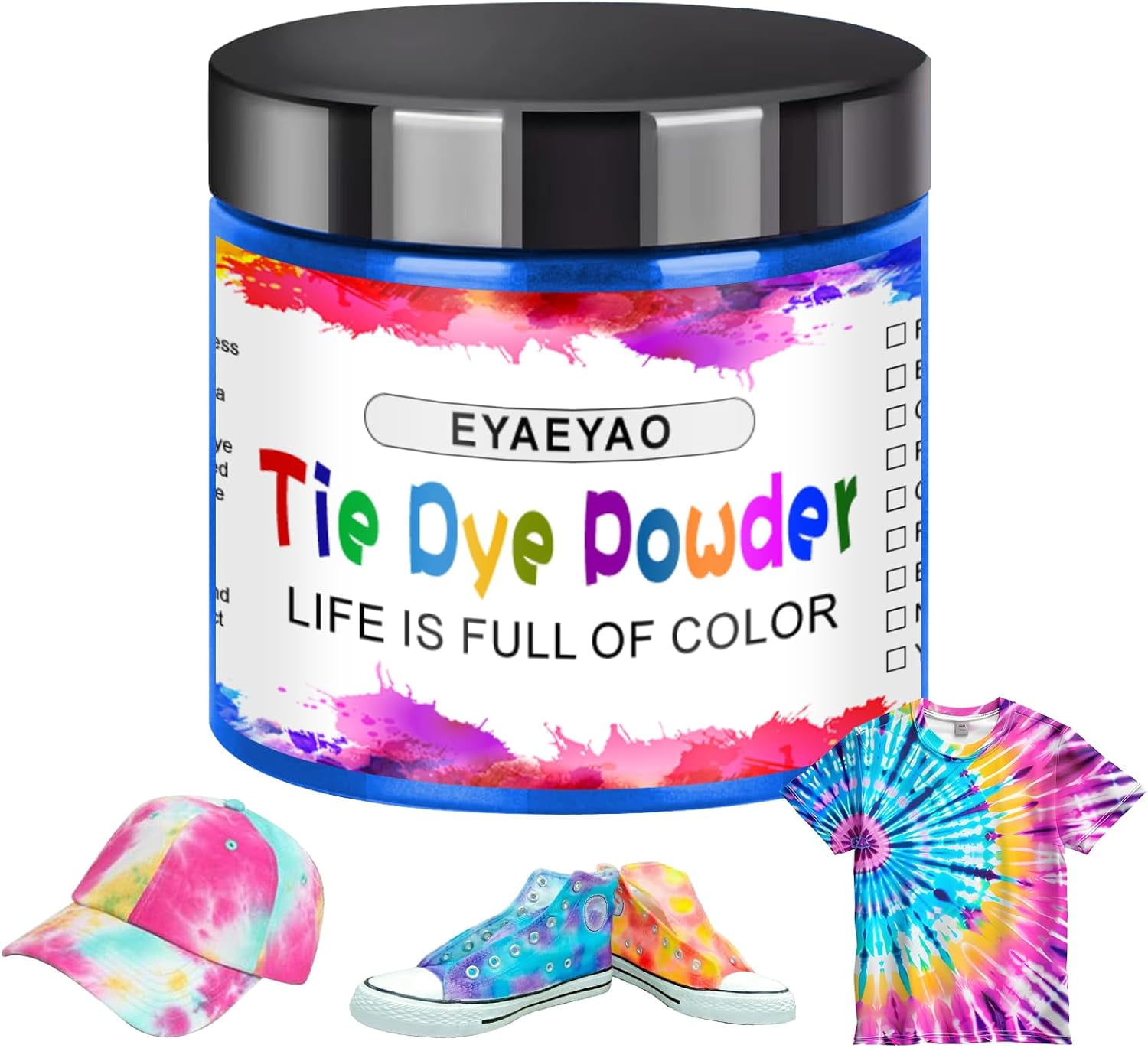 Blue Tie Dye Powder, Fabric Dyes for Clothing, All Purpose Powder Tie ...
