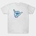 Blue Tie Dye Shaka Funny Retro 60s 70s Hippie Groovy Surf Hand Sign ...