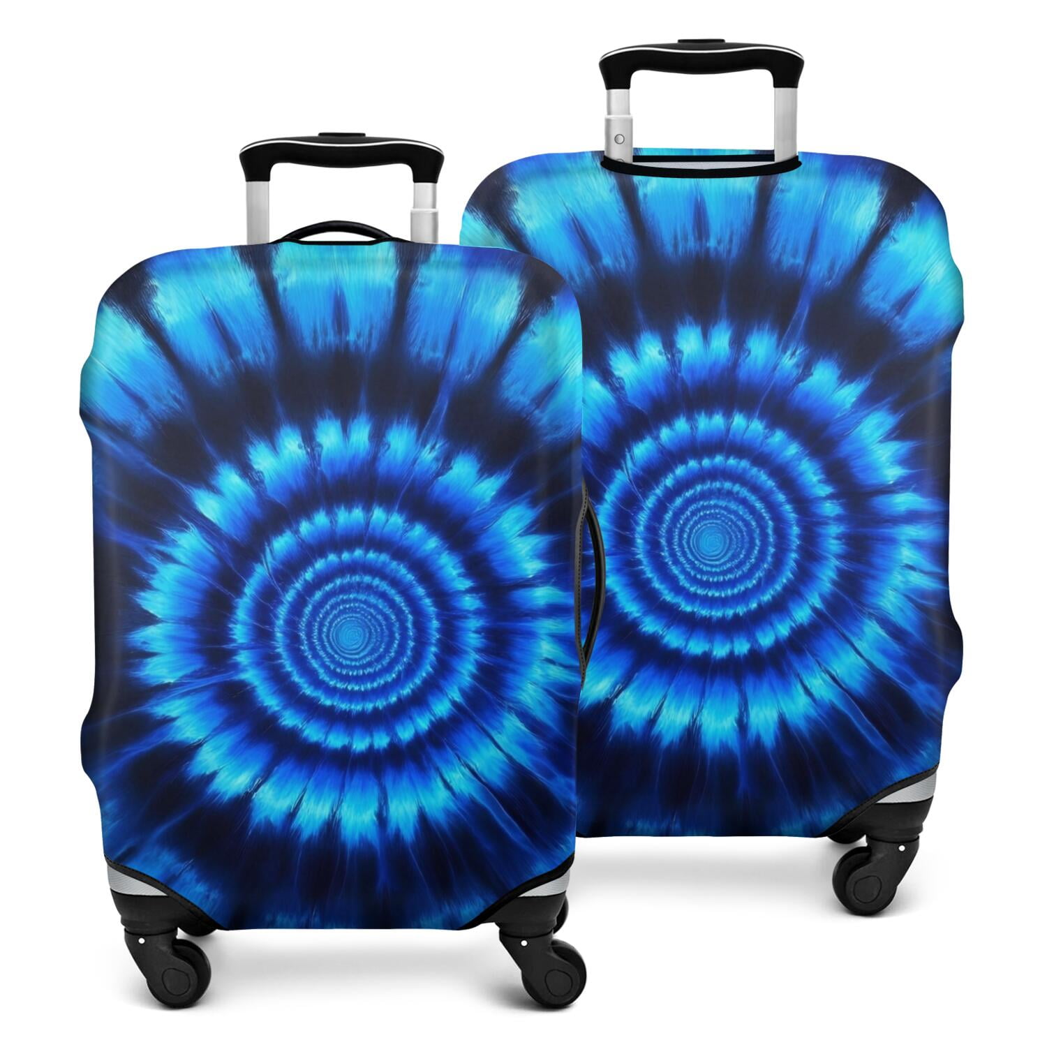 Blue Tie Dye Spiral Pattern Luggage Cover Fashion Suitcase Cover ...