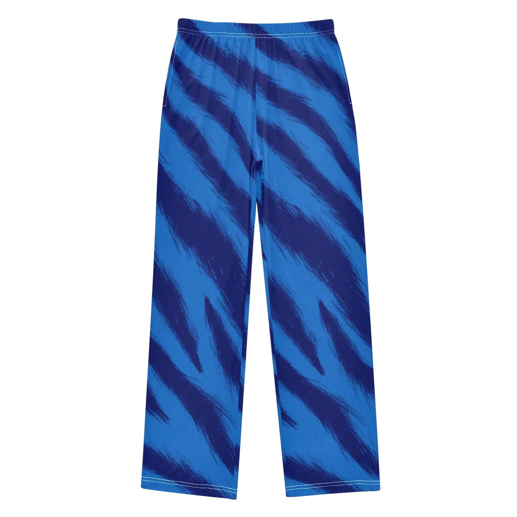Blue Tiger Pattern Pajama Pants Soft Lightweight Lounge Pants Bottoms ...