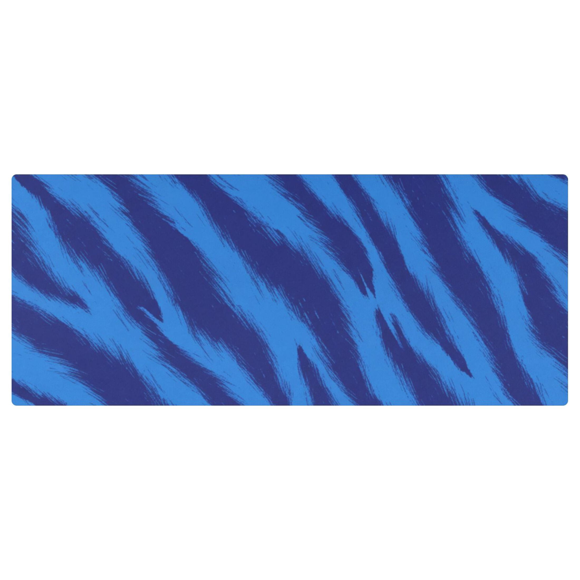 Blue Tiger Pattern Stretch Fitted Tablecloth 2.5x6ft Elastic Wrinkle ...