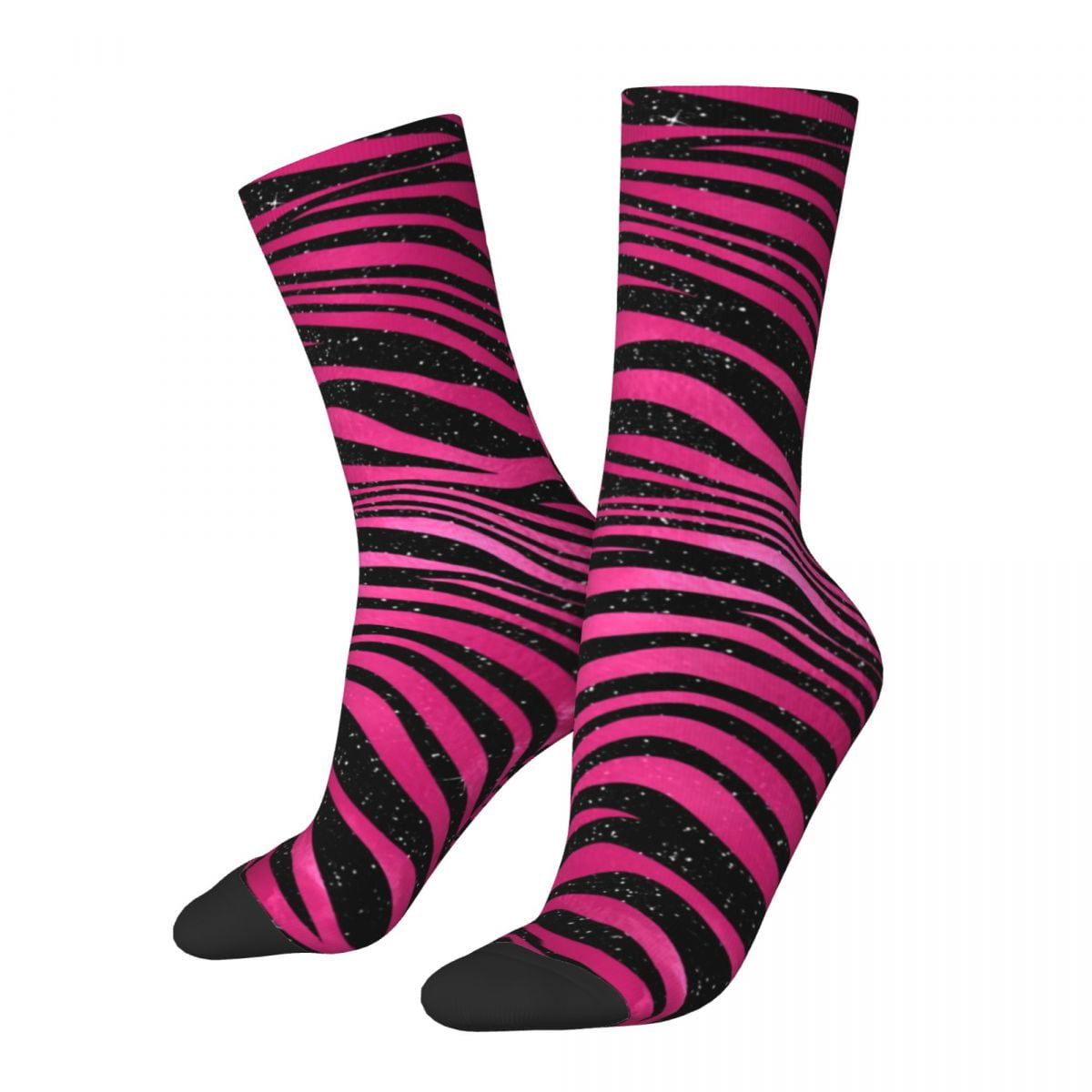 Blue Tiger Print Socks Black Stripes Retro Stockings Quality Outdoor ...