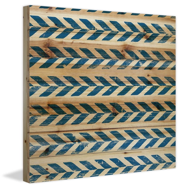 "Blue Tire Tracks" Painting Print on Natural Pine Wood - Walmart.com
