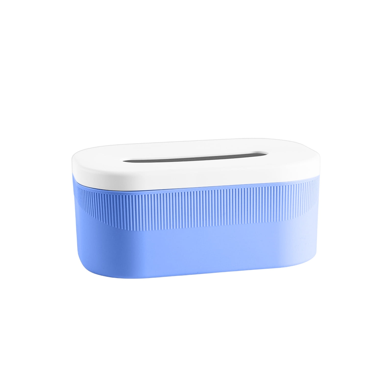 Blue Tissue Cover Box With Lid Plastic For Kitchen Bathroom Vanity ...