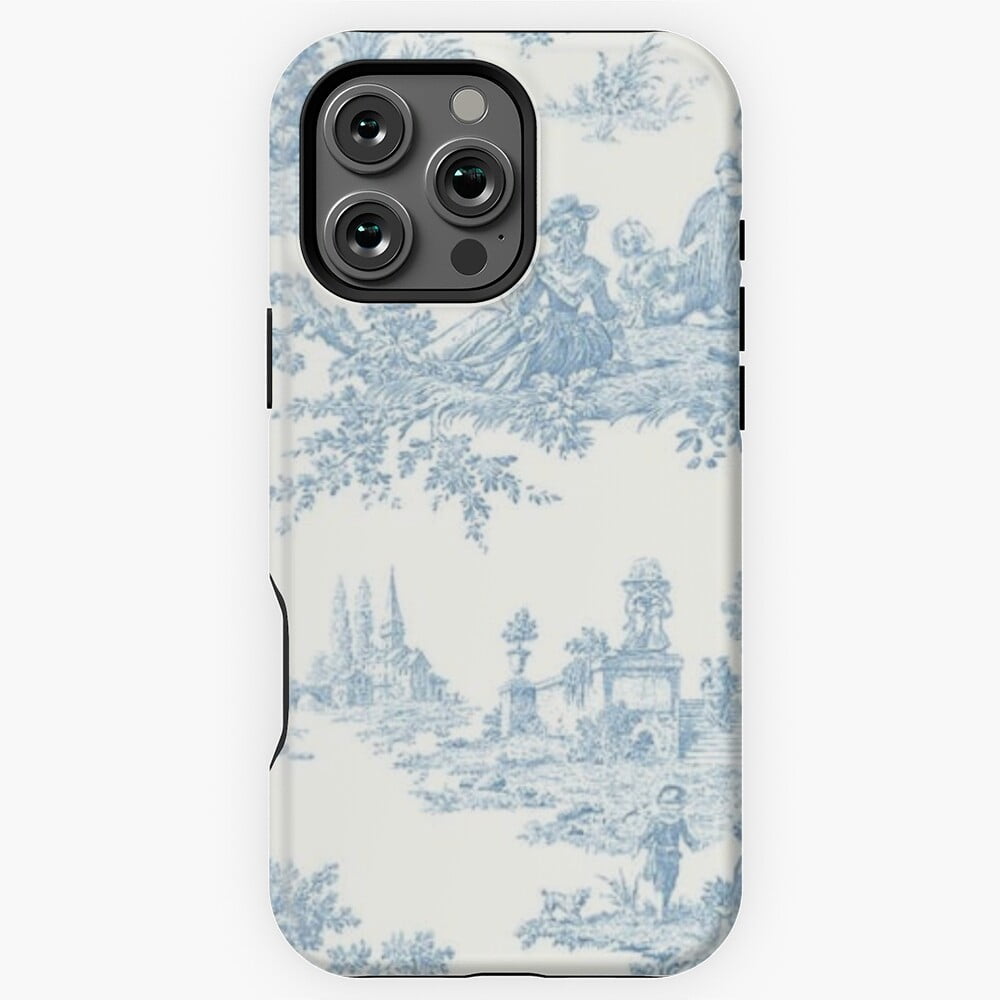 Blue Toile De Jouy French Countryside Design Phone Case Compatible ...