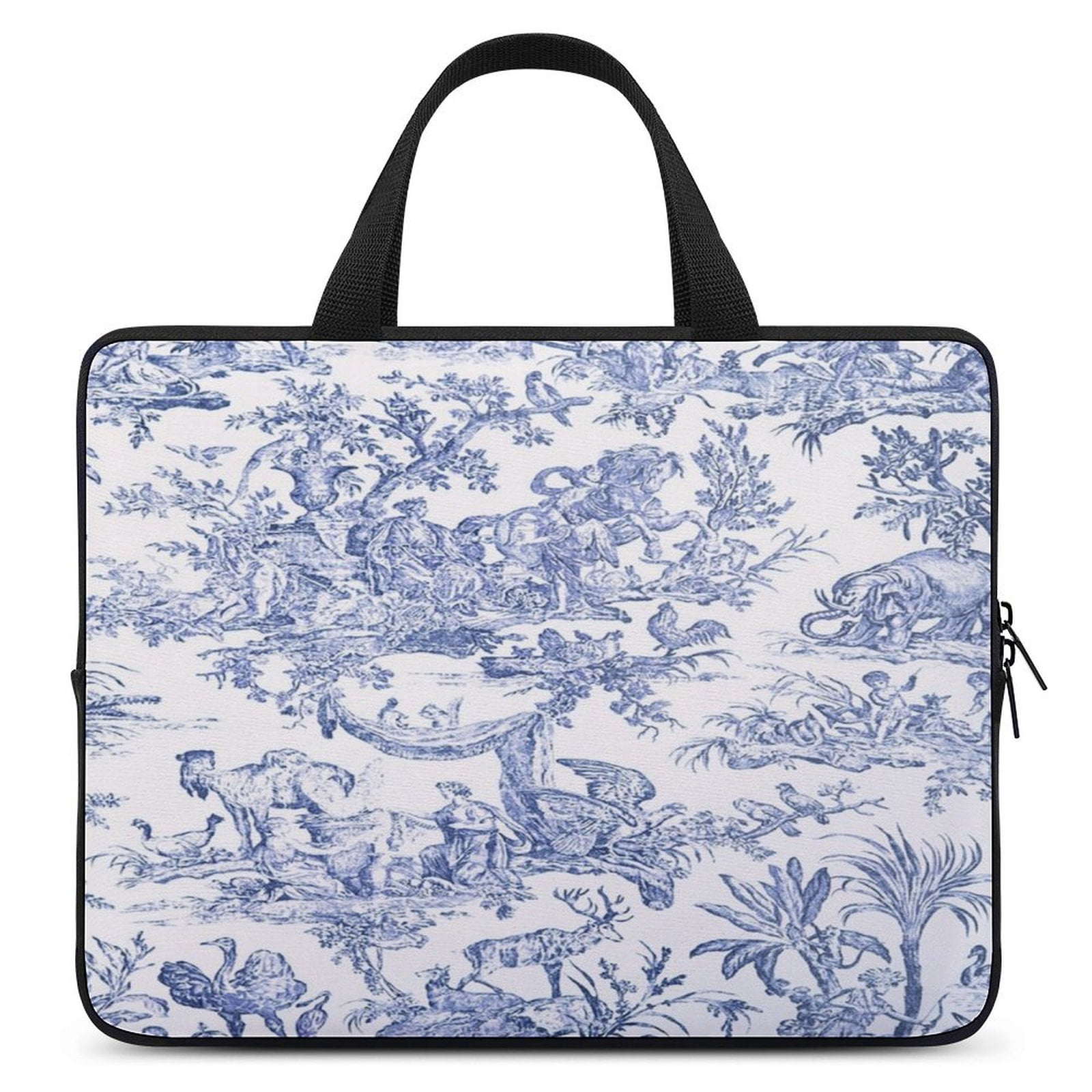 Blue Toile De Jouy Laptop Bag Women Man 10 12 13 15 17 Inch Office ...