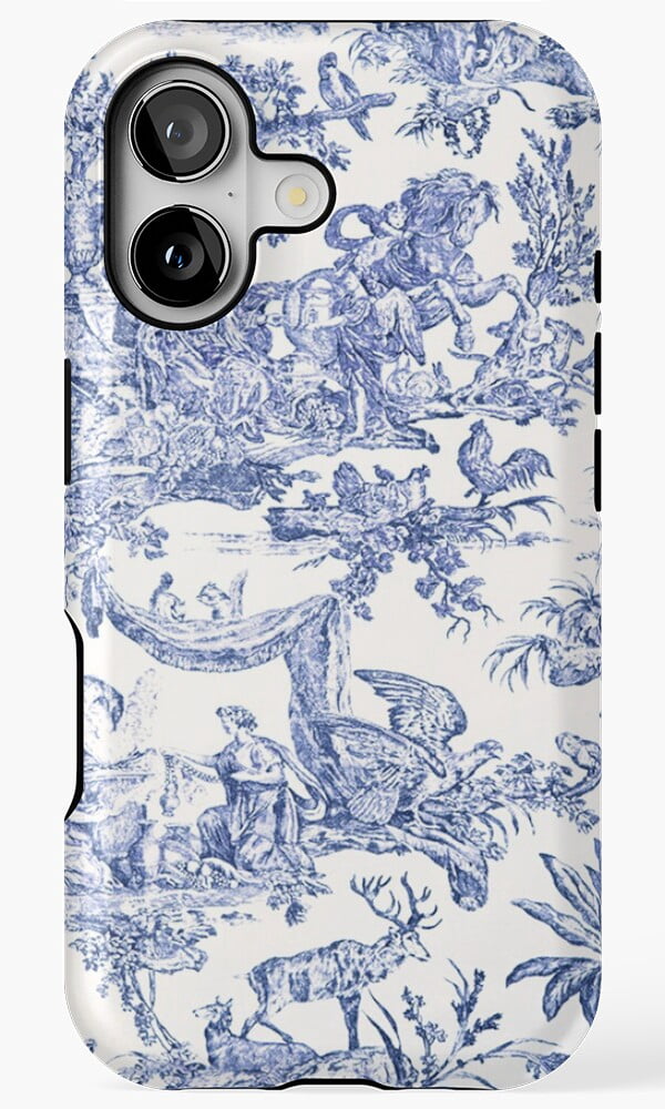 Blue Toile French Countryside Pattern Case Phone Case for iPhone 17 16 ...