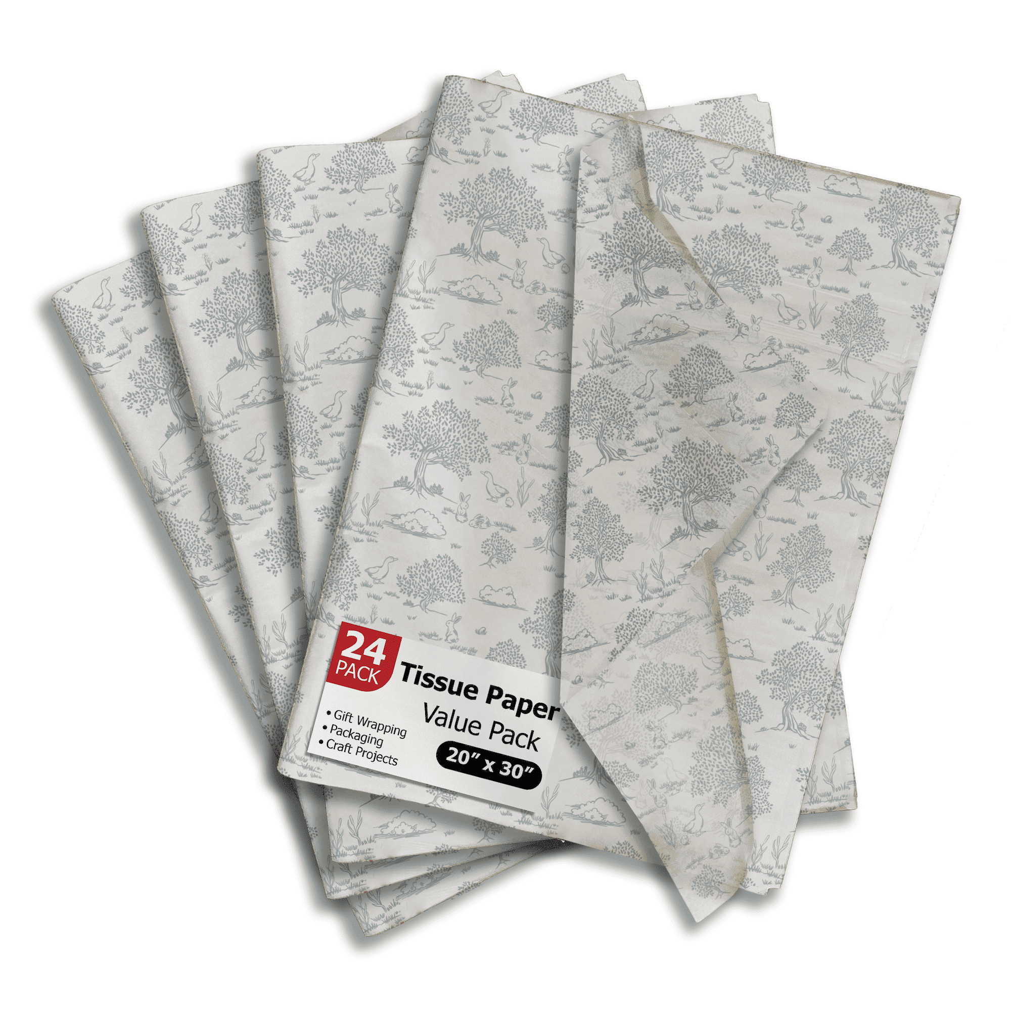Blue Toile Printed Tissue Paper for Gift Bags or Boxes and Wrapping ...