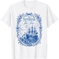 Blue Toile Spilling The Tea Since 1773 Party History Pun T-Shirt Unisex ...