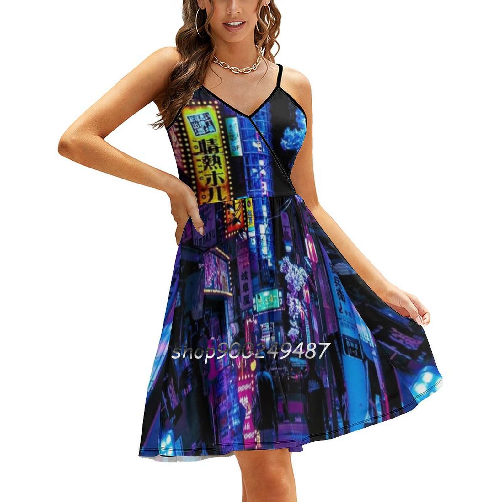 Blue Tokyo Alleys Sweetheart Knot Flared Dress Fashion Design Large ...