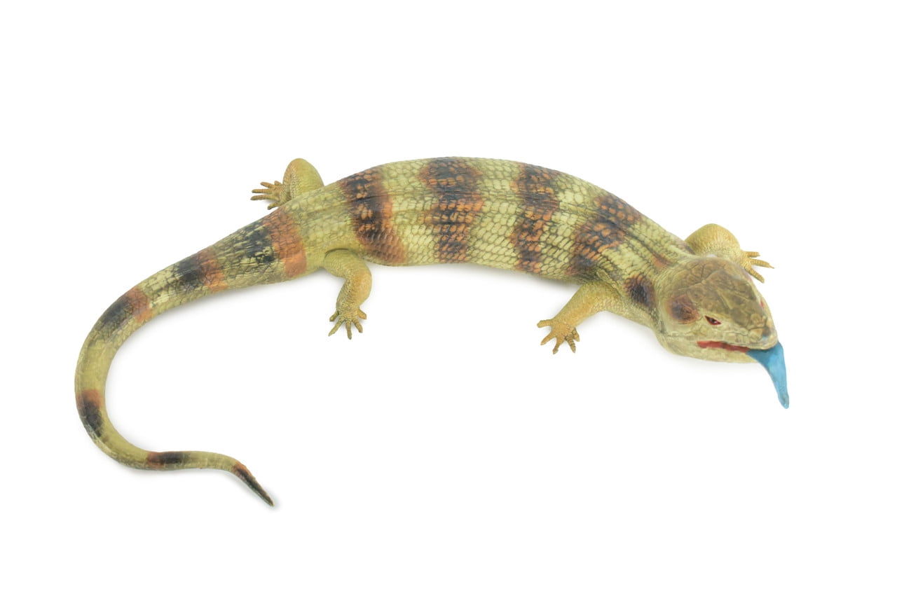 Blue Tongue Skink, High Quality, Hard Rubber Lizard, Hand Painted ...