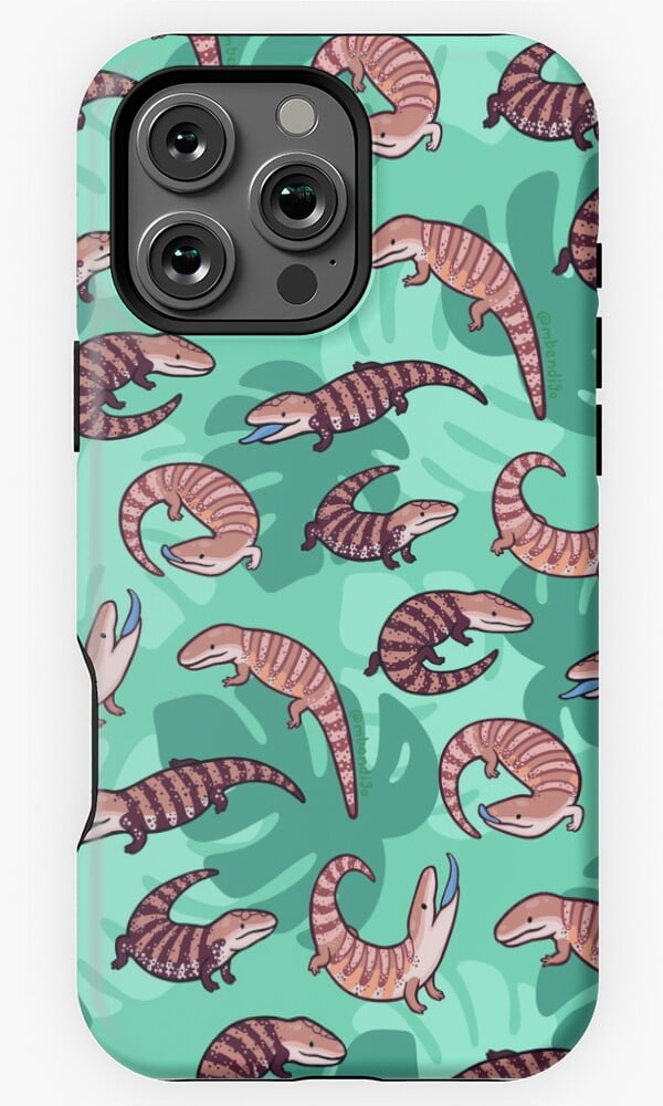 Blue Tongue Skink Lizard Phone Case for iPhone 16 15 14 13 12 11 Pro ...