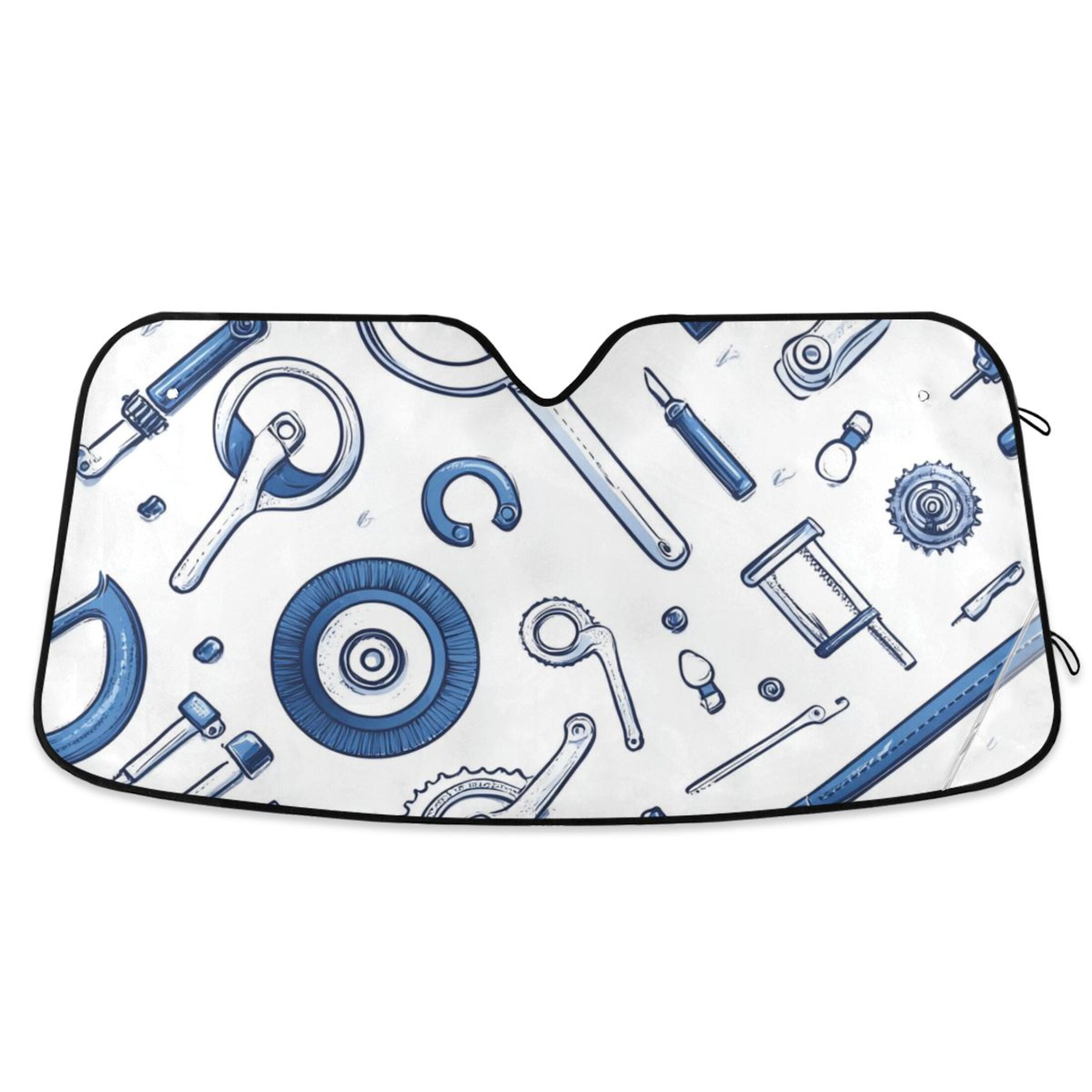 Blue Tools Car Windshield Sun Shade Reflector Sunshade Foldable for ...