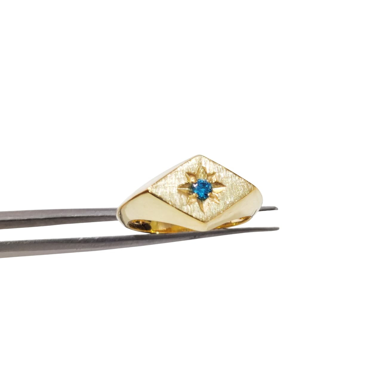 Blue Topaz Tiny Ring, Eye Shape Ring, Natural Blue Topaz Ring, December ...