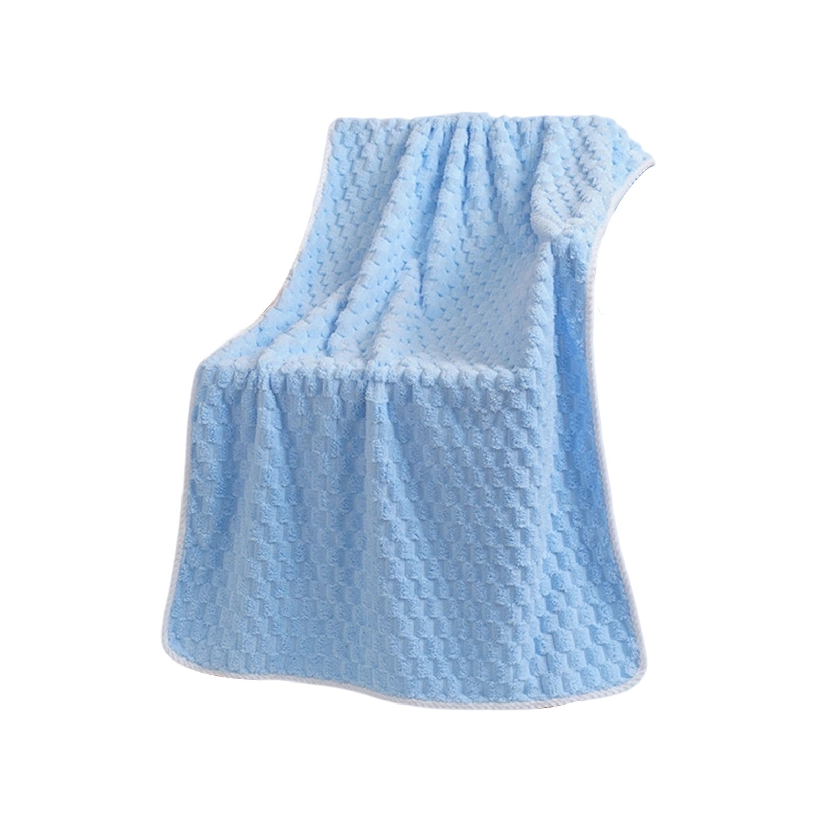 Blue Towel Cloud Pattern Coral Fleece Towel Quick Drying Absorbent Bath ...