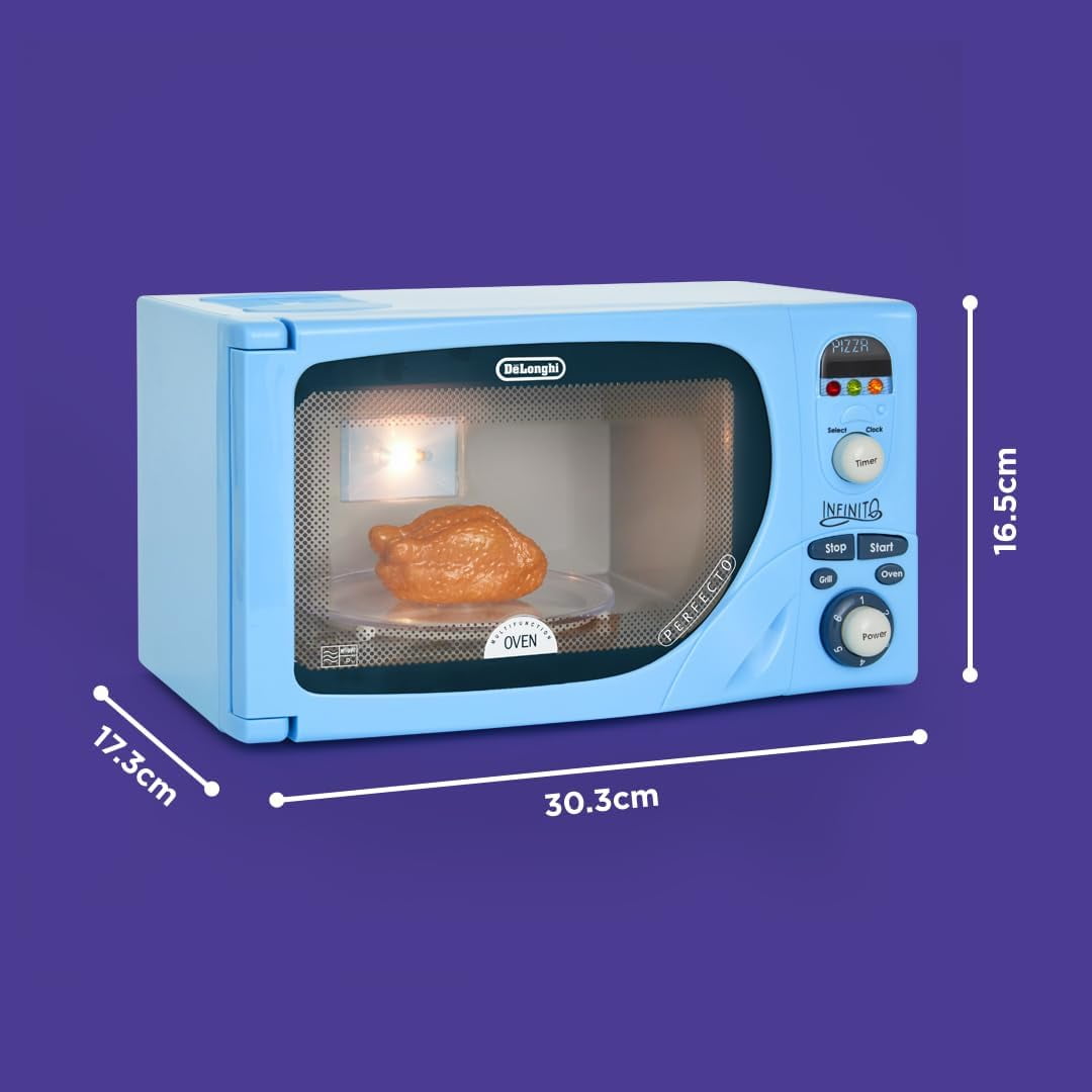 Blue Toy Microwave Replica of 's Infinito for Kids 3+, Flashing LEDs ...