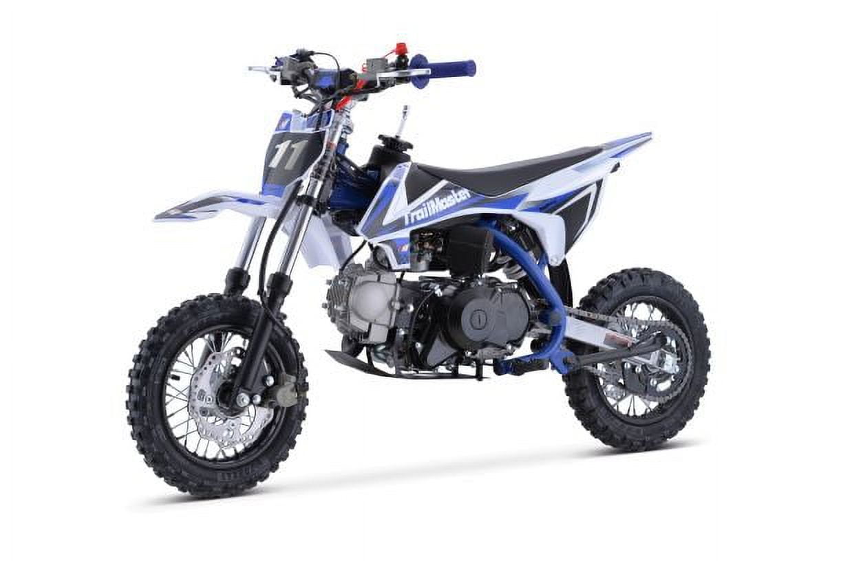 Blue - Trailmaster TM11 110cc Dirt Bike, Automatic Clutch Electric ...