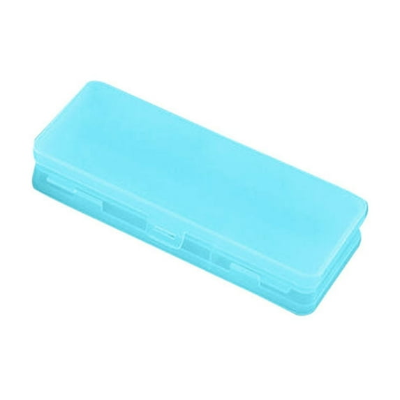 Blue Translucent Double-Sided Pencil Case Student Storage In Cool ...