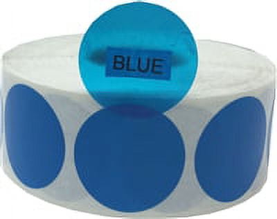 Blue Transparent Colored Circle Stickers | 1" Inch Round | 500 Pack ...