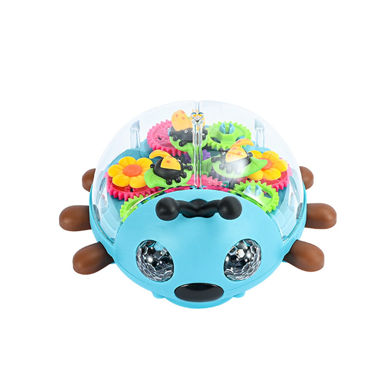 Blue Transparent Gear Beetle Toy Electric Driving Car Childrens ...