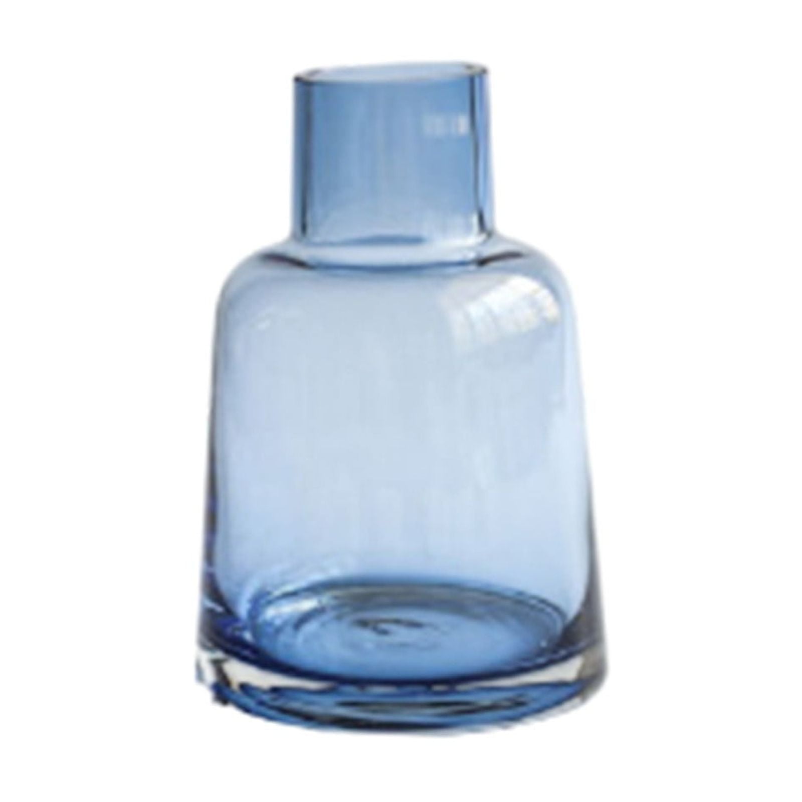 Blue Transparent Glass Vase For Hydroponic Plants Flower Arrangement ...