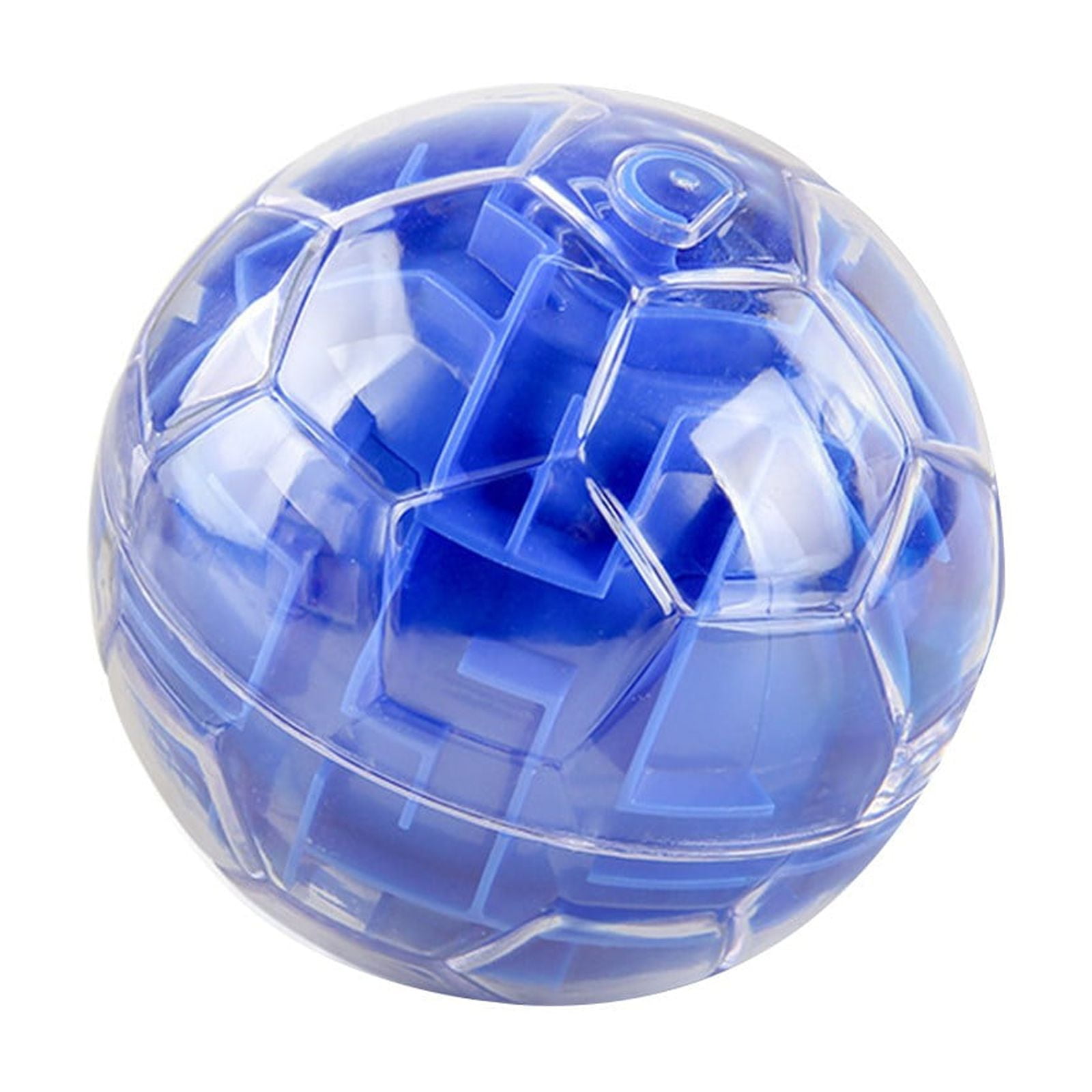 Blue Transparent Maze Ball, With Metal Beads And Challenging Labyrinth ...