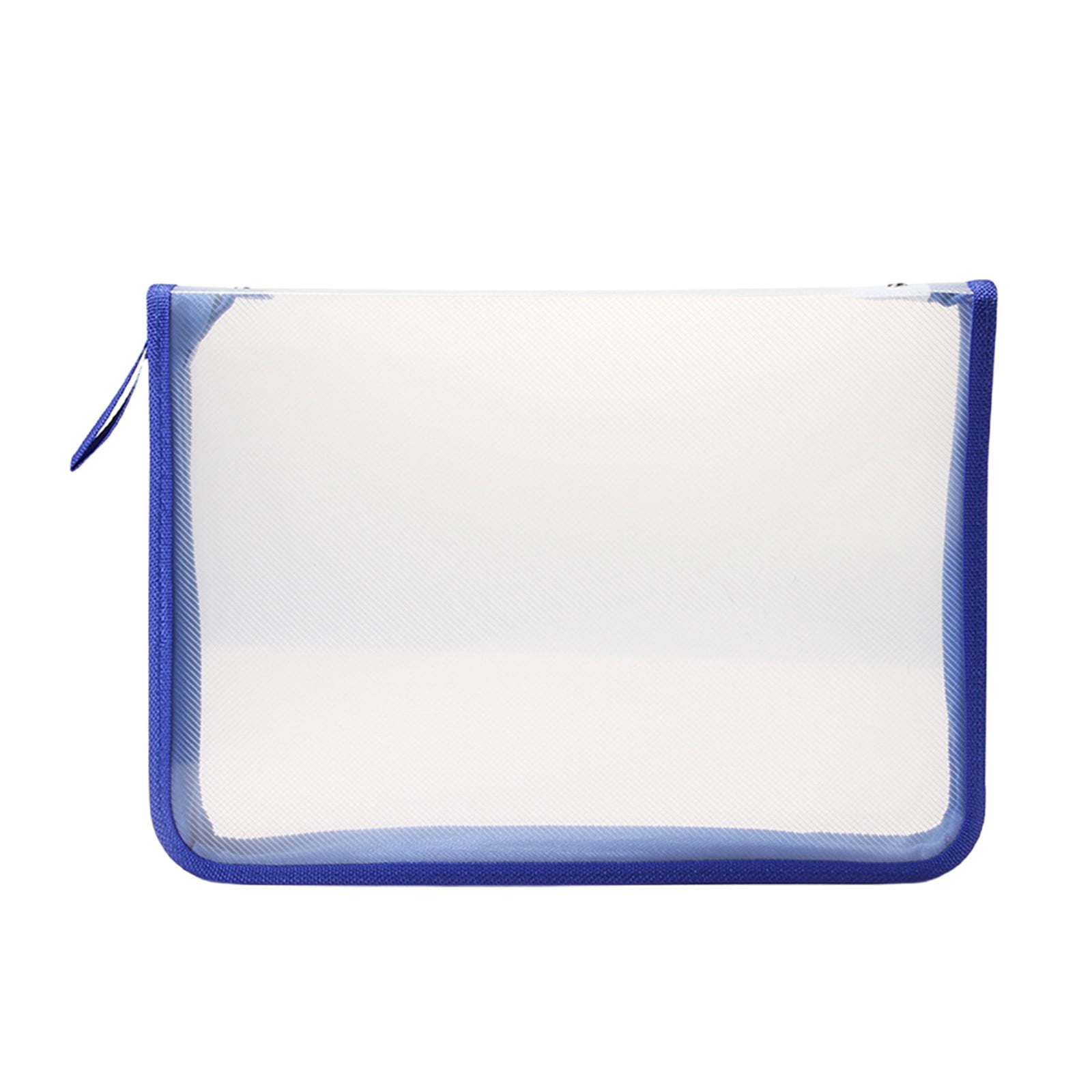 Blue Transparent Twill Zipper Bag A4 File Folder Document Organizer Bag ...