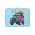 Blue Travel Trucks Dish Drying Mats for Kitchen Counter,Absorbent ...
