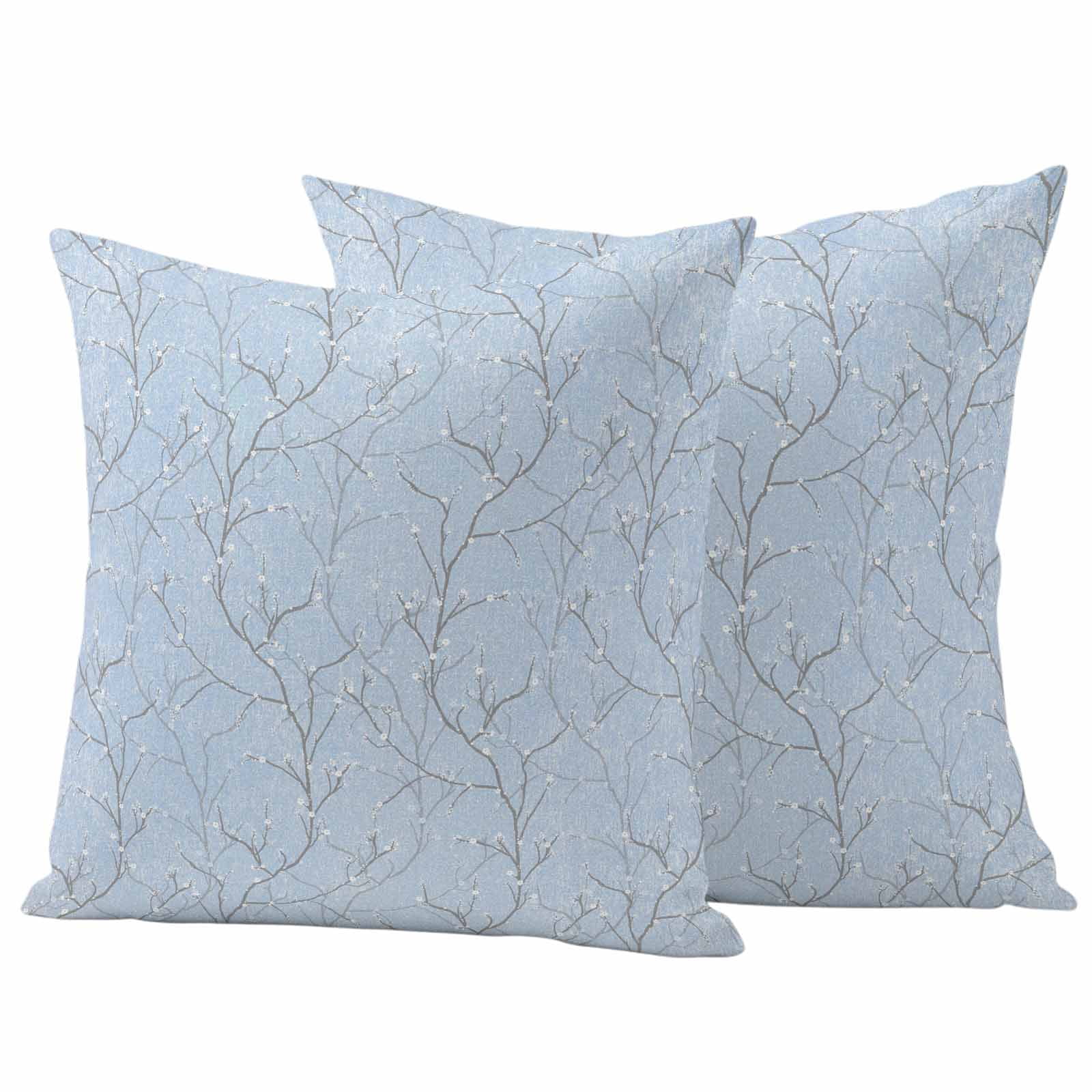 Blue Tree Branch Outdoor Pillow Covers Set of 2 Retro Classic Art Blue ...